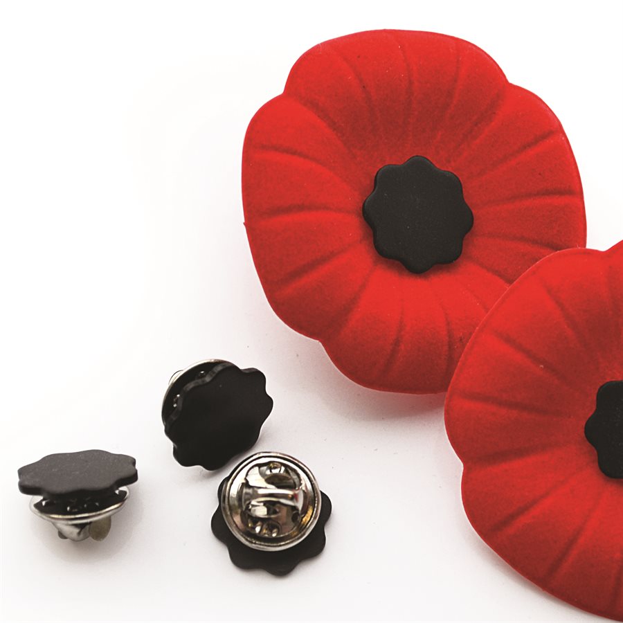 BLACK POPPY CENTRE PIN (Poppy not included)