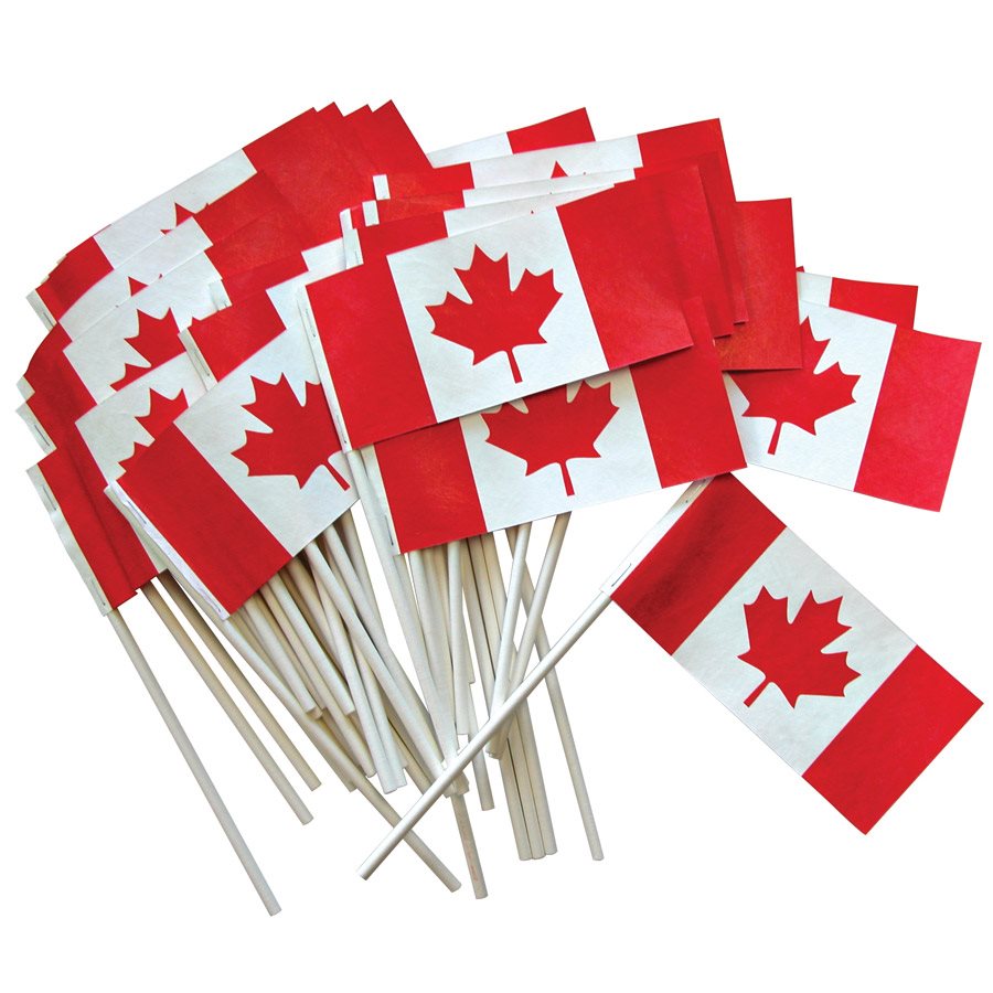 FLAG CANADA 3" X 6" PACKAGE OF 50