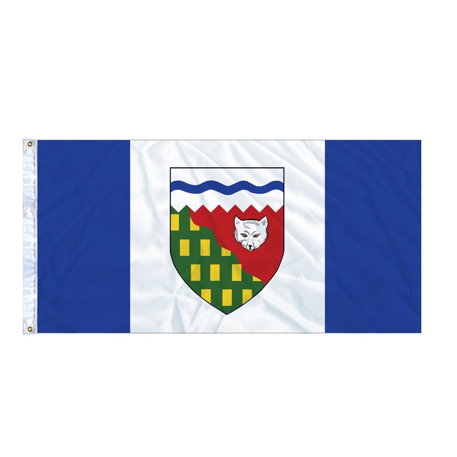 DRAPEAU TERRITOIRES DU NORD-OUEST 6' X 3' OEILLETS (2)