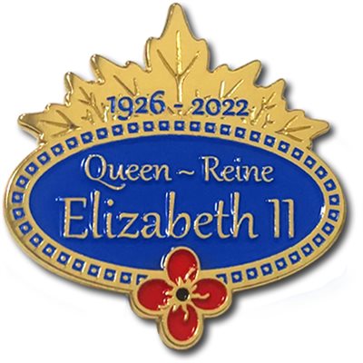 LAPEL PIN HM QUEEN ELIZABETH II